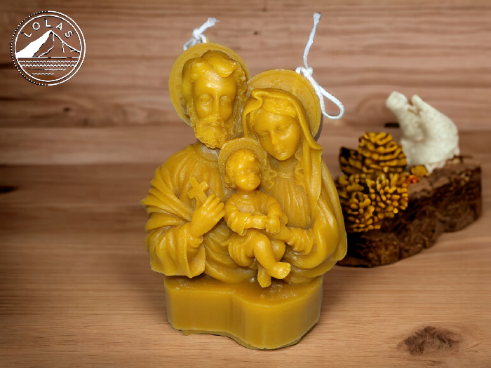 Η Αγία Οικογένεια από μελισσοκέρι :: Lolas handmade